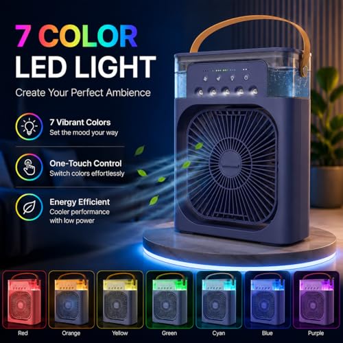 Mini Cooler Fan for Room, Kitchen, Home & Office Desk | USB Cable, 3 ...
