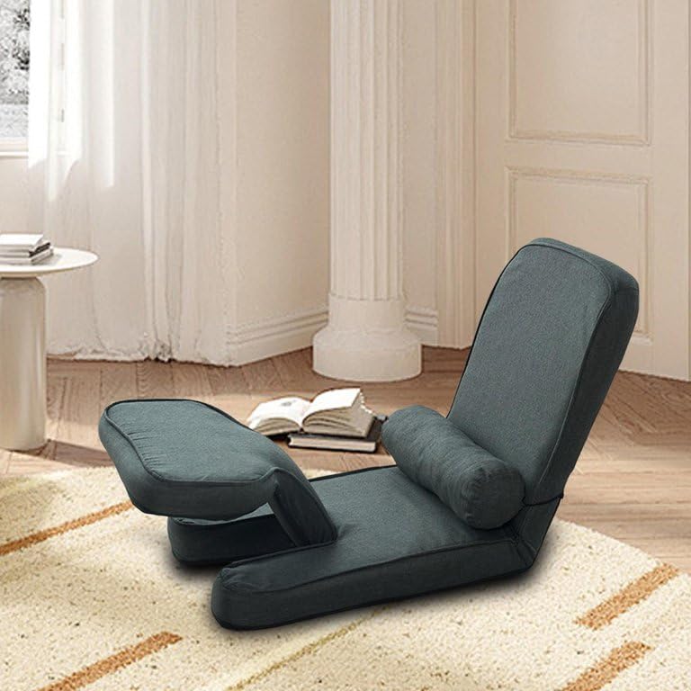 Kawachi Tatami Chair Adjustable Back Support Indoor Floor Recliner ...