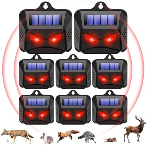 Amazon.com: Upgraded Solar Animal Repeller,8 Packs Coyote Deterrent ...
