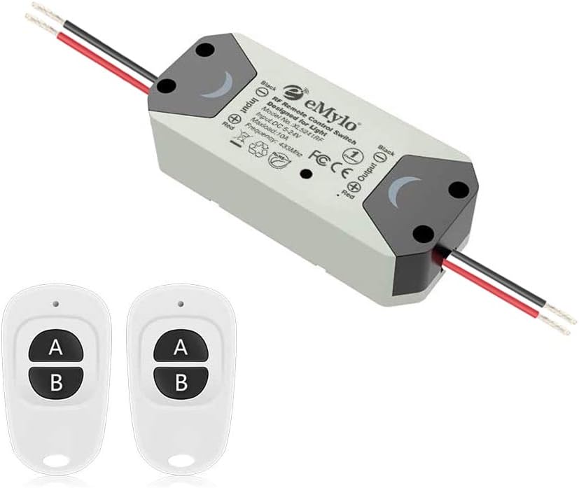 eMylo Smart Wireless Relay Switch DC 12V RF Relay Module One 1-Channel ...