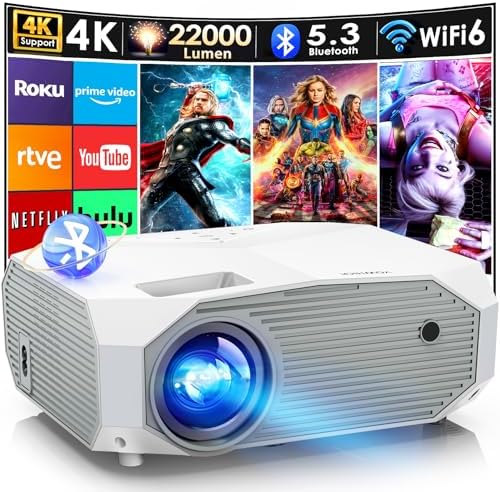 Amazon.com: Projector, WiMiUS 4K LED Video Projector Support 200 ...