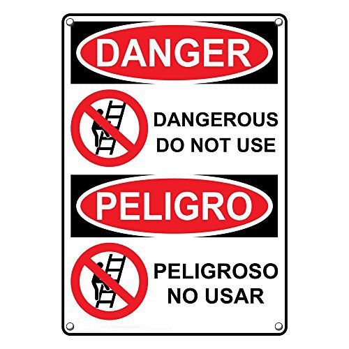 Amazon.com: Weatherproof Plastic Vertical OSHA Danger Dangerous Do Not ...