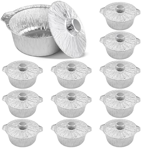 Amazon.com: Tideme 12 PCS Disposable Aluminum Pots with Lid, Round Foil ...