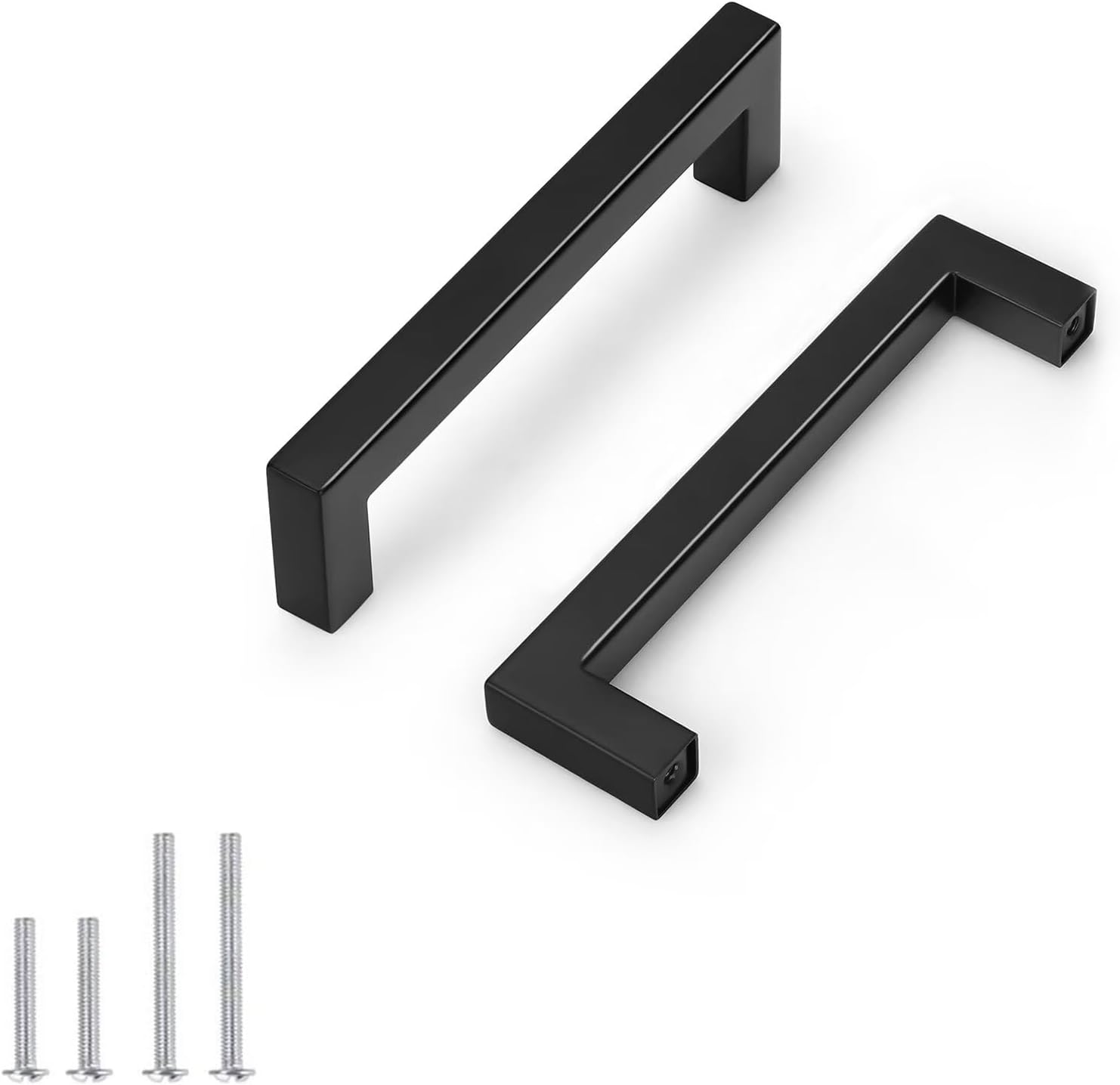 Probrico 5 Pack Matte Black Kitchen Cabinet Handles,5inch Hole Center ...