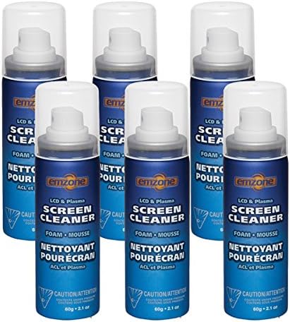 Emzone LED, LCD & Plasma Screen Cleaner Foam-6 Pack （2 oz bottle ...