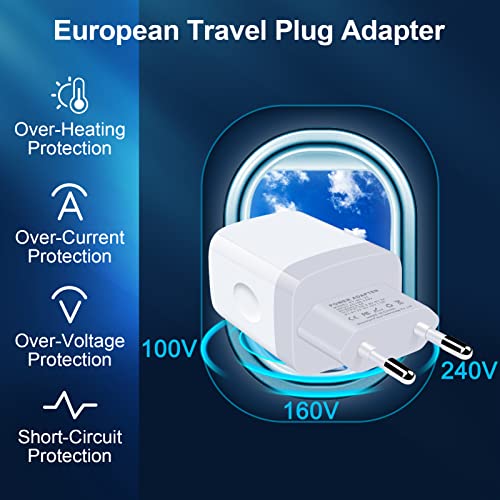 Snapklik.com : USB Wall Charger, European Plug Adapter, 2-Pack QC30 ...
