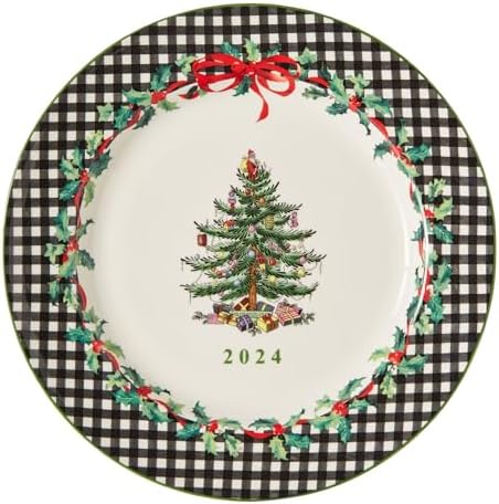 Amazon.com | Spode Christmas Tree 8" Porcelain Dinner Plate, 2024 ...