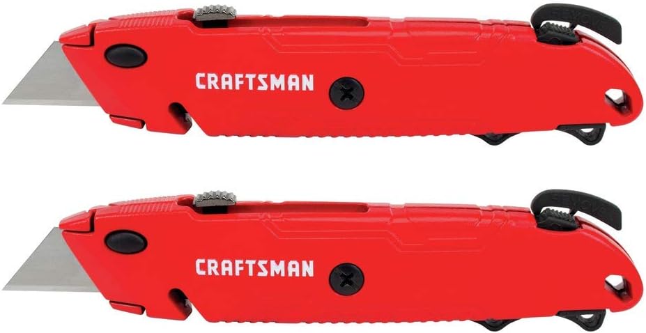 CRAFTSMAN Utility Knife, Quick Change, Retractable Blade, 2 Pack ...