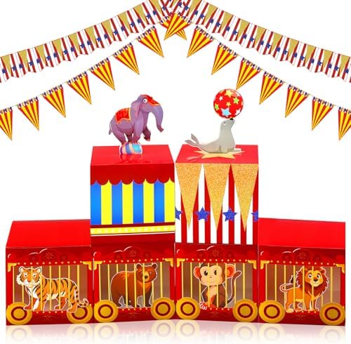 Amazon.com: Ctosree 6 Pcs Vintage Circus Decorations Carnival Birthday ...