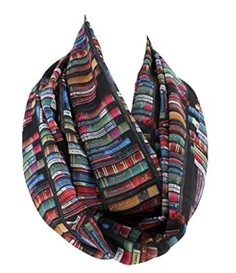 Buy Etwoa's Bookshelf Black Infinity Scarf Circle Scarf Loop Scarf at ...