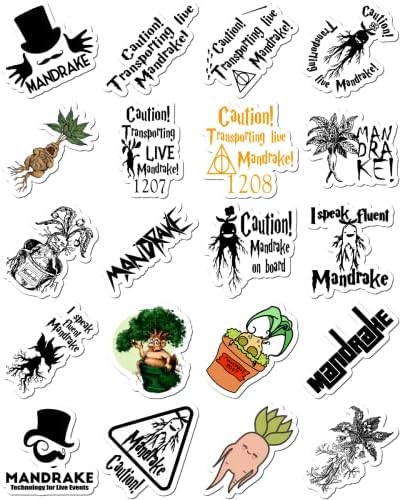 Amazon.com: Stickers 20 Pcs Per Pack Live Colorful Mandrake Waterproof ...