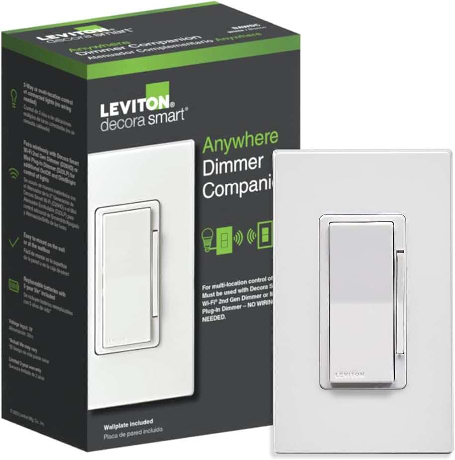 Leviton D26HD-1BW Decora Smart Wi-Fi, No Hub Required (2nd Gen) 600W ...