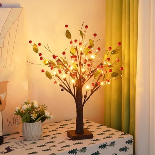 Artificial Christmas Light up Tree Tabletop Mini Xmas Tree with LED ...