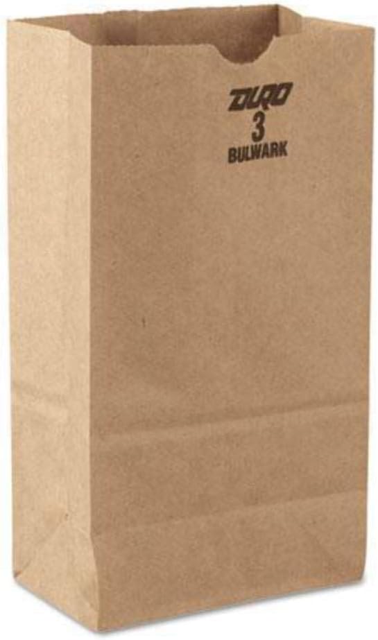 Amazon.com: DURO HILEX POLY 18403 3# Grocery Bag 30# Kraft, Case of 500 ...