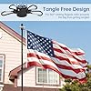 Amazon.com : ZMTECH 10 FT Flag Pole in Ground with Solar Light, Heavy ...