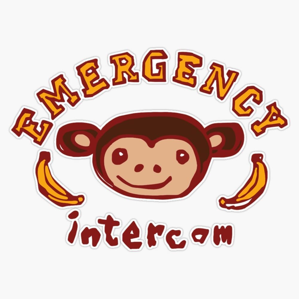 Amazon.com: Emergency Intercom Monkey Graphic Sticker Vinyl Waterproof ...