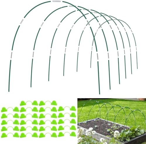 Amazon.com : Rose Manor 60 Pcs Garden Hoops for Raised Beds, 12 Set ...