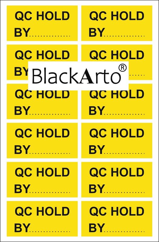 BlackArto QC Hold by - 2x1 Inch(50x25mm) Rectangular in Yellow Color ...