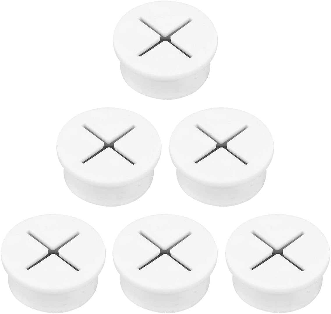 1 Inch Black Desk Grommet, 10 Pcs Plastic Desk Cable Wire Grommet Hole ...