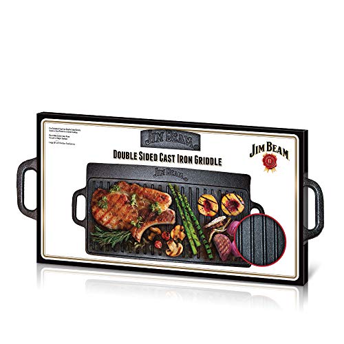 Snapklik.com : Rectangular Double Sided Cast Iron Griddle