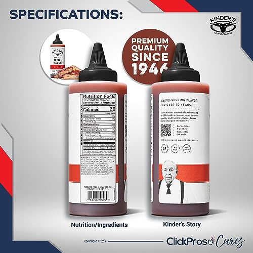 Snapklik.com : Kinders Mild BBQ Sauce 2 Pack Bundle I Barbecue Sauce ...