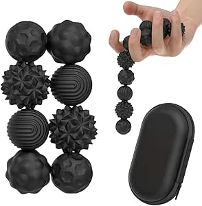 Genérico 8-Pack Magnetic Sensory Fidget Ball Toy, Weighted Magnetic Fidget Balls, Quiet Office ...