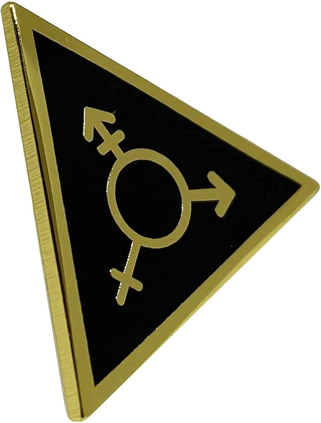 Transgender Symbol Lapel Pin – Triangle Male and Female Enamel Badge ...