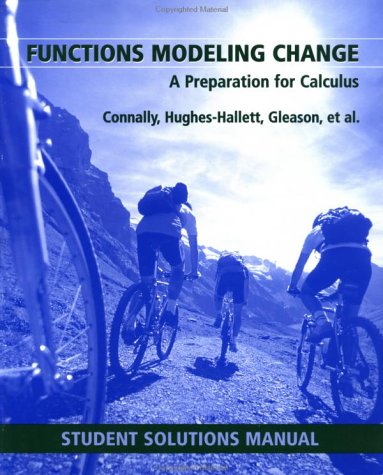 Amazon | Functions Modeling Change, Student Solutions Manual: A ...