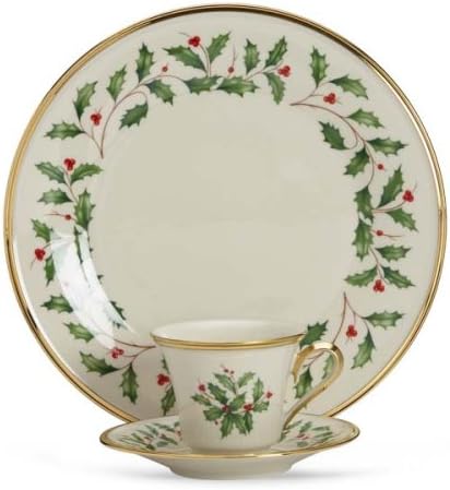 Amazon.com | Lenox Holiday Gold Ivory 3-Piece Place Setting, Service ...
