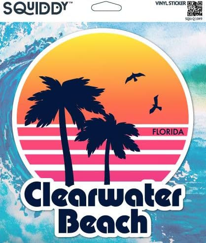 Amazon.com: Squiddy Clearwater Beach Florida - Vinyl Sticker Decal for ...