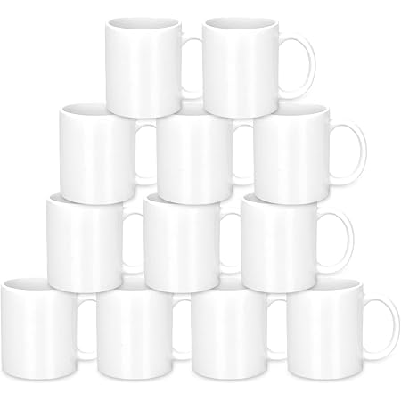 Amazon.com: MAIKESUB 11 Oz Sublimation Blank Ceramic Coffee Mugs Case ...