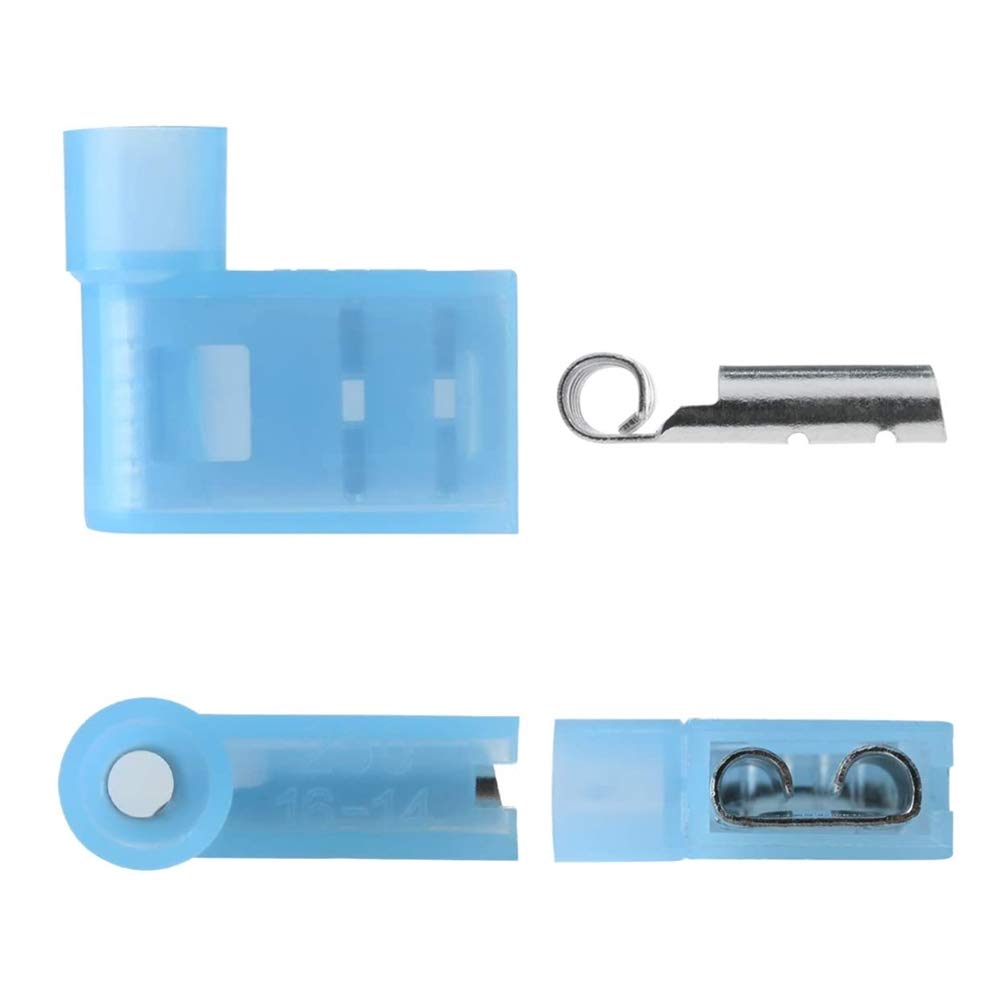 Snapklik.com : 100PCS Blue Nylon Insulated Flag Spade Quick Disconnects ...