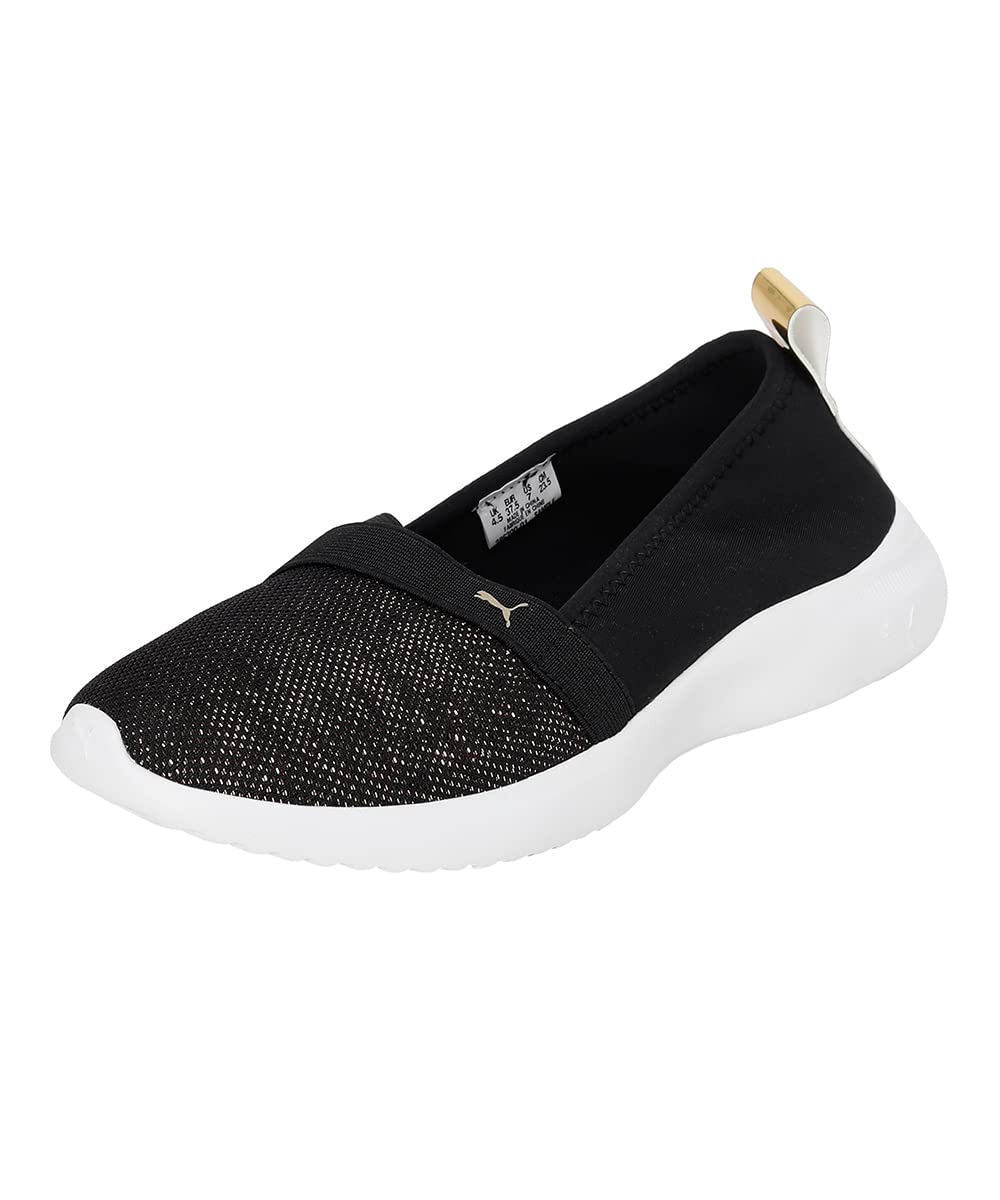 Puma womens Adelina Shine Puma Black-Puma Team Gold Walking Shoe-3.5 UK ...