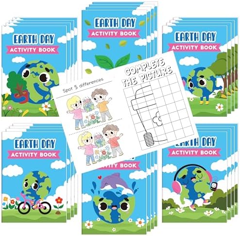 Amazon.com: Earth Day Activity Books for Kids - 24Pcs Save The Earth ...