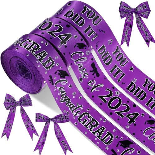 Amazon.com: Moukeren 3 Roll Class of 2024 Graduation Ribbon Graduation ...