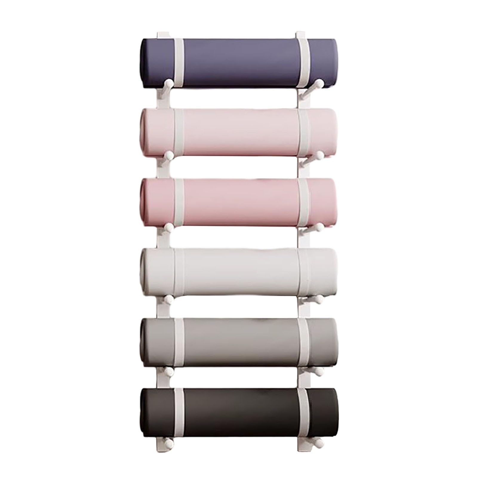 NUNETH Yoga Mat Wall Storage Rack, Wall-mounted Yoga Mat Holder Gym ...