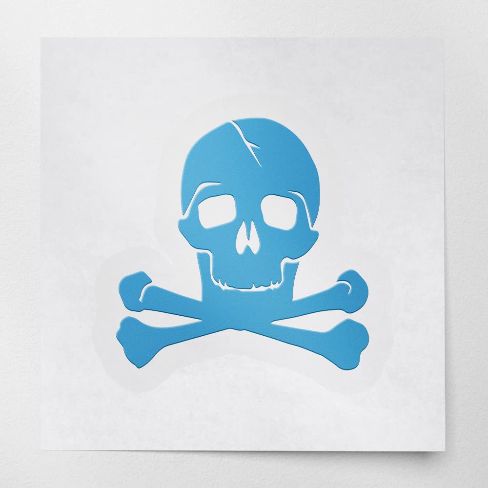 Blue Skull And Crossbones Background