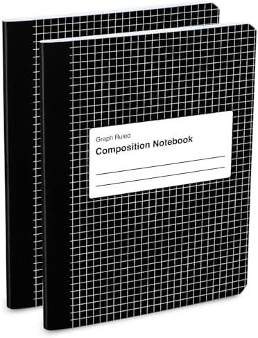 Amazon.com : Graph Ruled Composition Notebooks – 6 Pack, 9.75 x 7.5 in ...