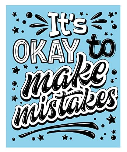 Amazon.com: It's Okay To Make Mistakes Poster - Wall Decor for Bedroom ...