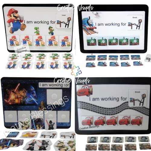 Amazon.com: Character Token Reward Boards Great Reinforcer for Autism ...