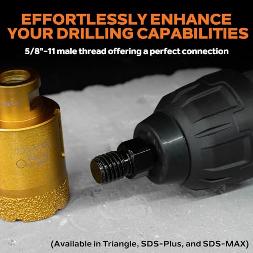 Snapklik.com : 619550 Power Bit Adapter - 5/8-11 Male To 1/2 Triangle ...