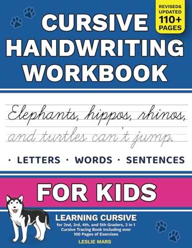 Cursive Handwriting Workbook for Kids: Learning Cursive for 2nd 3rd 4th ...