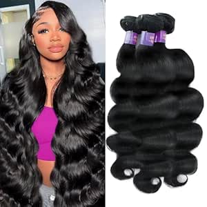 Amazon.com : Body Wave Bundles Human Hair 28 30 32 Inch 12A Grade 100% ...