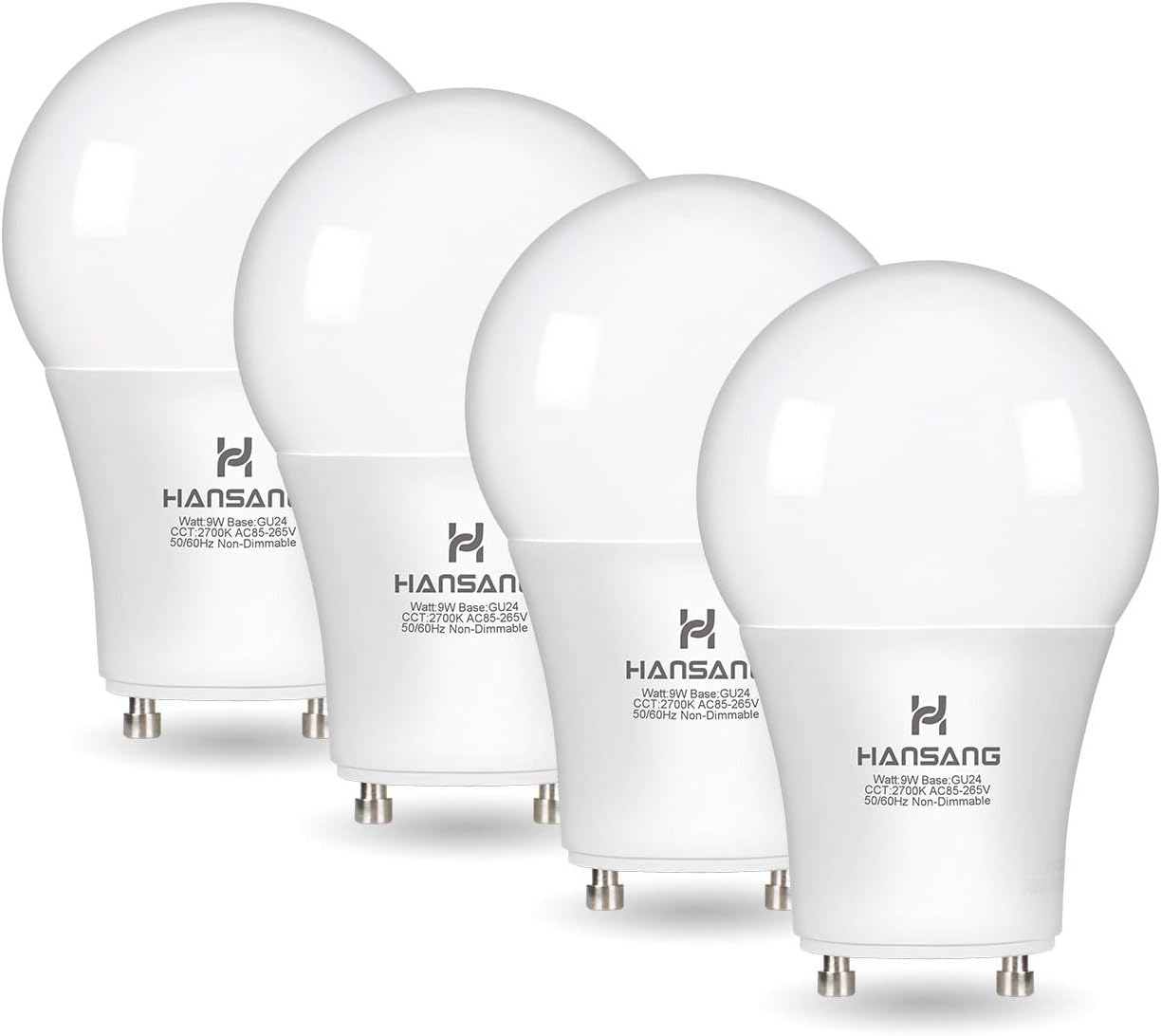 hansang GU24 LED Light Bulb,A19 Shape Bulb,9W (100W Equivalent),900 ...