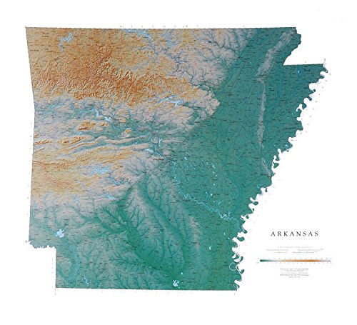 Arkansas Wall Map, 38x42: 9780783427621: Amazon.com: Office Products
