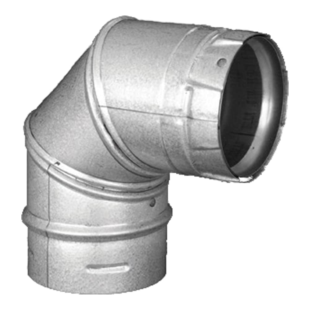 Simpson Dura-Vent 4PVP-E90B 4" Black Pellet Vent 90 Degree Elbow (Pack ...