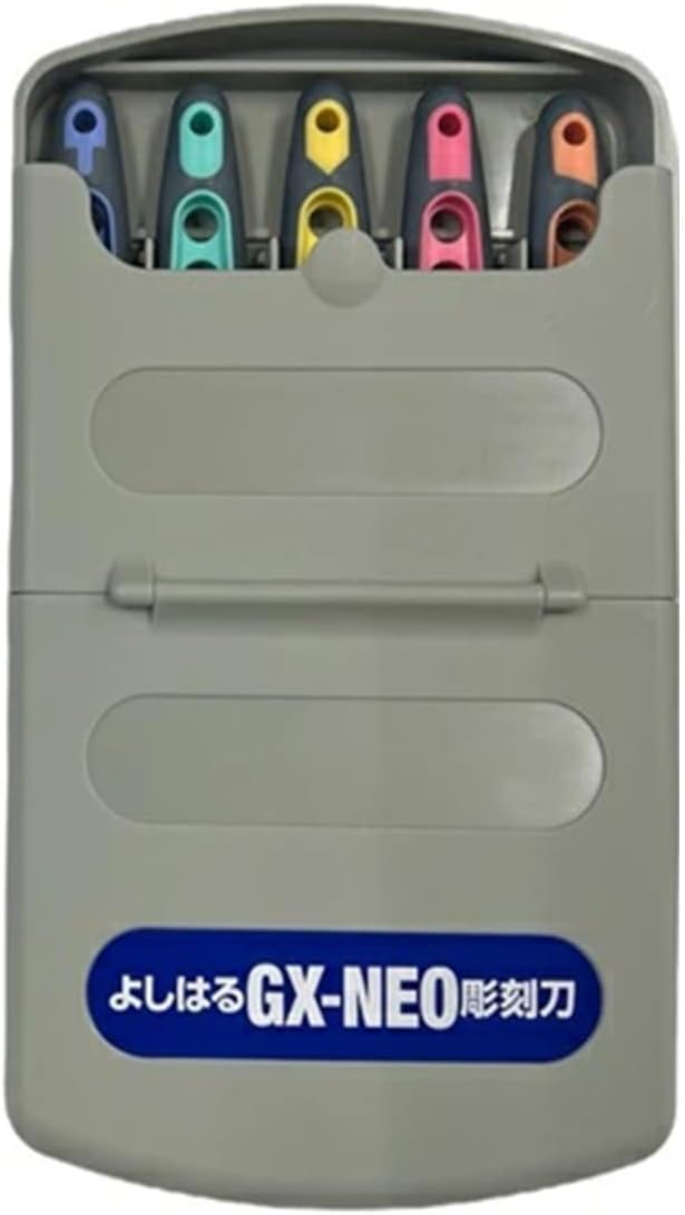 Amazon.co.jp: 義春刃物 よしはる 彫刻刀 安全ガード付き 付鋼製刃 ラバーグリップ 5本 GX-NEO : DIY・工具・ガーデン