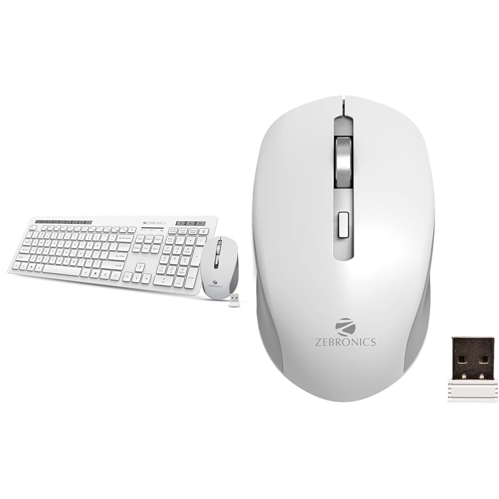 Amazon.in: Buy ZEBRONICS Zeb-Companion 500 2.4GHz Wireless Keyboard and ...