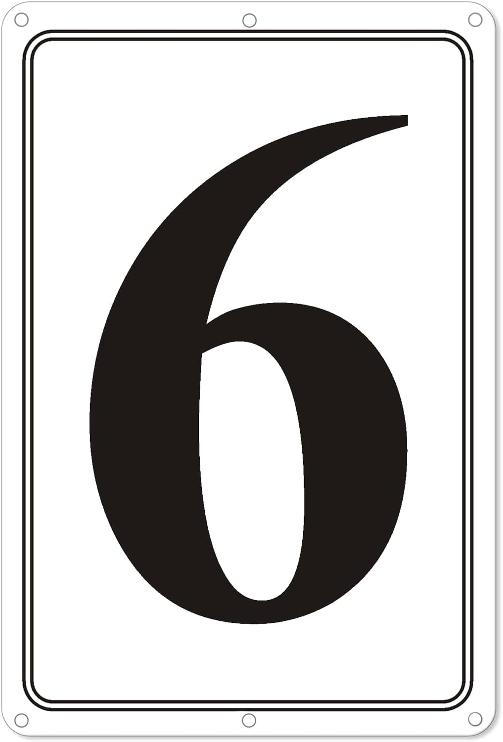 Amazon.com: Premium Aluminum Number Signs 6-12" X 8" Numbered Signs for ...