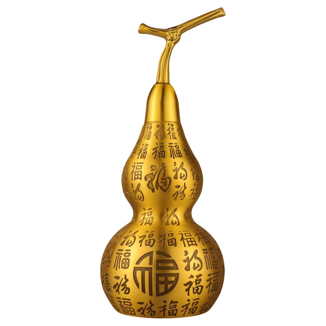 Amazon.com: Julrybox Chinese Gourd Feng Shui Charm Brass Gourd Good ...